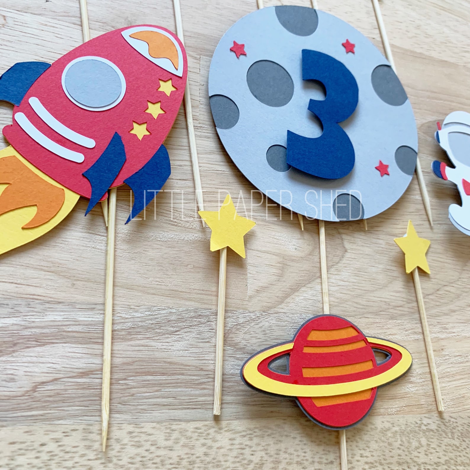 Space Planet Cake Topper | Space Party Theme | Personalised With Age ...
