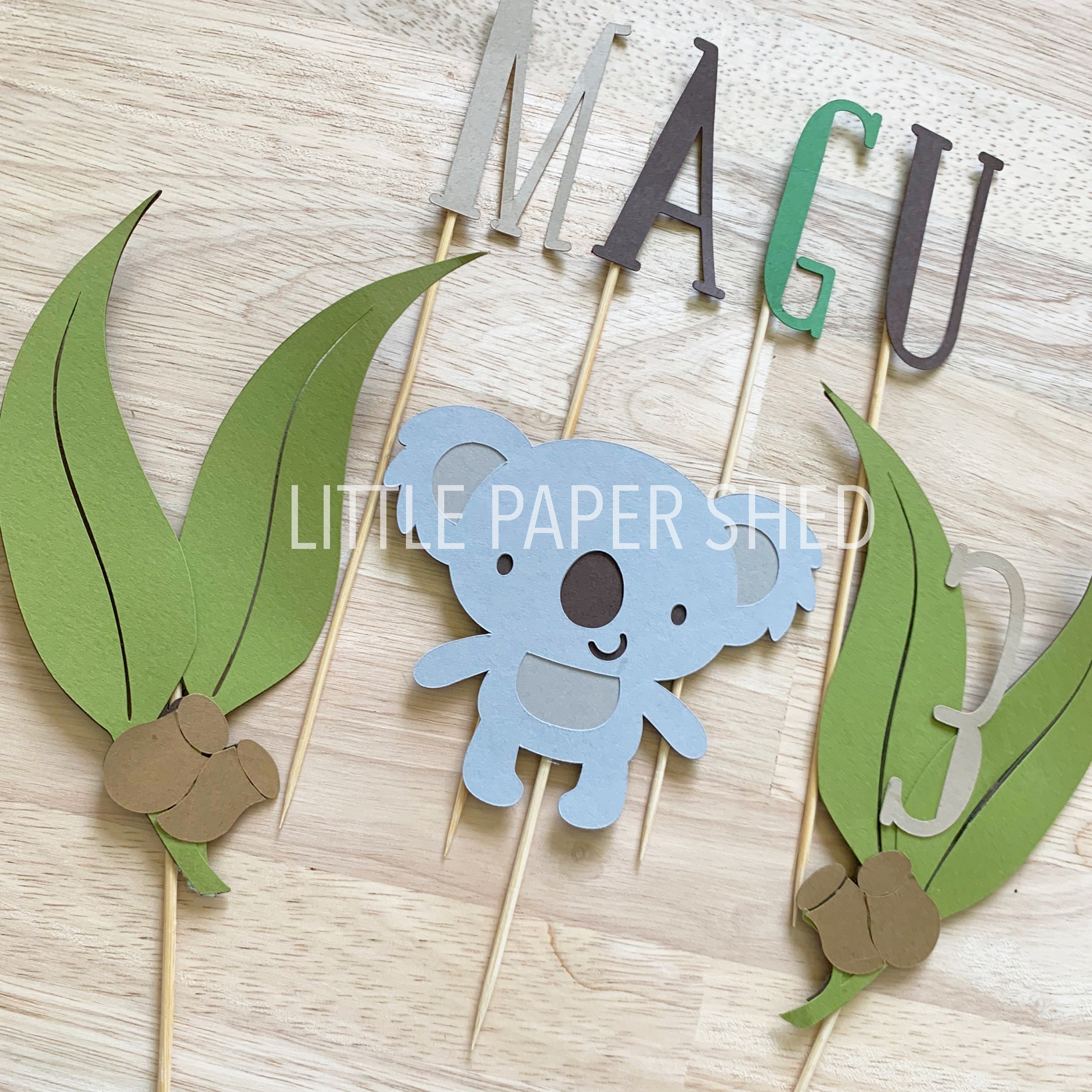 Koala Cake Topper | Koala Australian Theme Party | Personalised With ...
