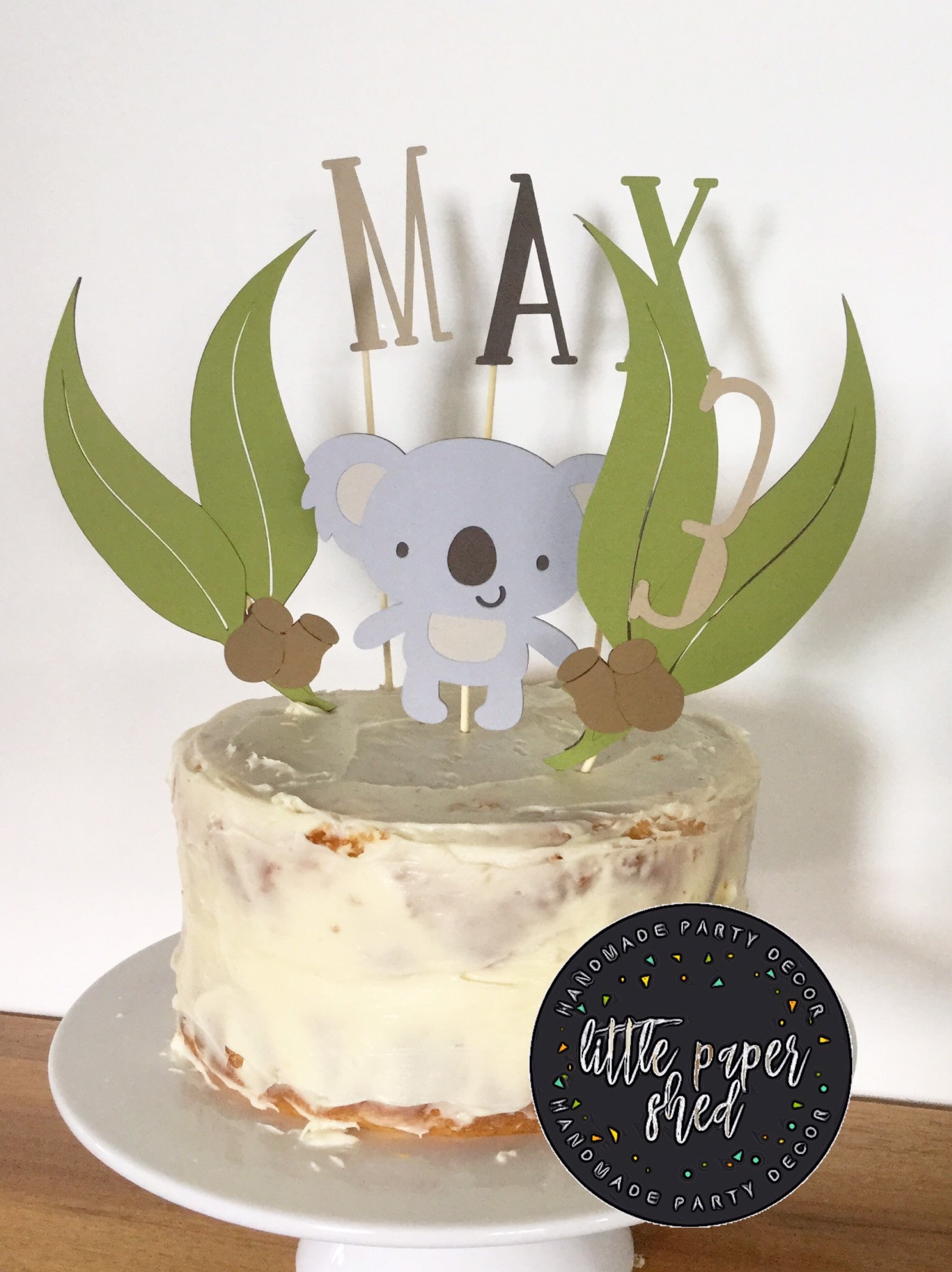 Koala Cake Topper Koala Australian Theme Party - Etsy Australia
