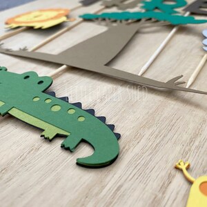 Jungle Safari Cake Topper Set Jungle Cake Topper Safari Party Jungle ...