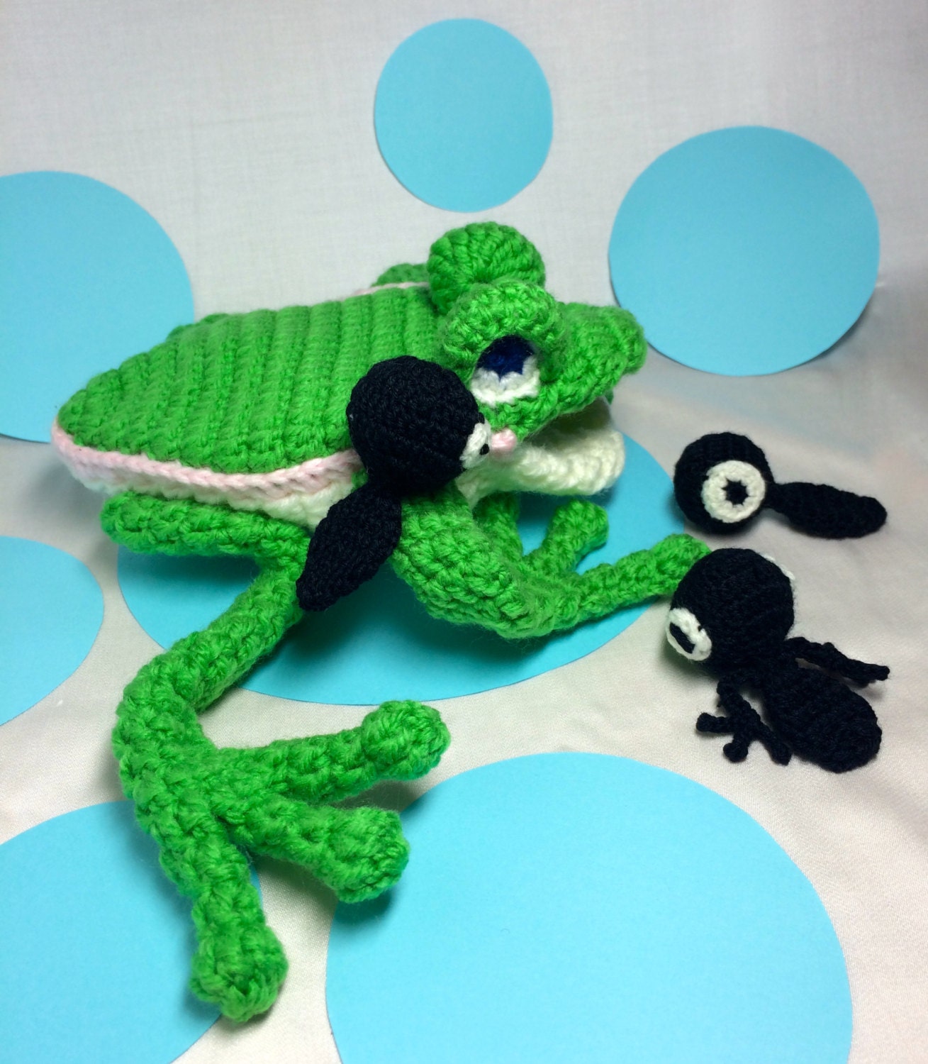 Mama Frog and Freg Tad and Pole the Tadpoles Amigurumi - Etsy