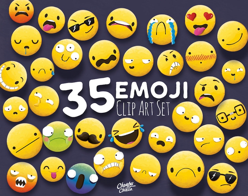 35 Emoji Clipart, Emoji Clip Art, Smiley Face Emoji Clipart, Feelings ...
