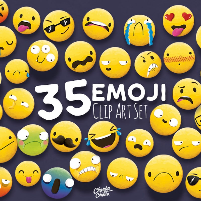 Emoticon Clip Art - Etsy