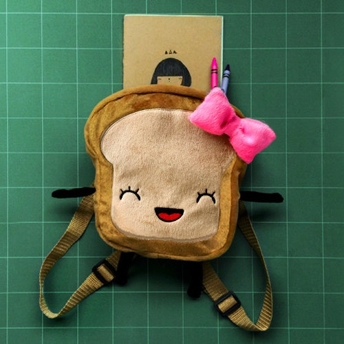 Mini Backpackback to School Fabric Backpack Mrs Bread Slice - Etsy