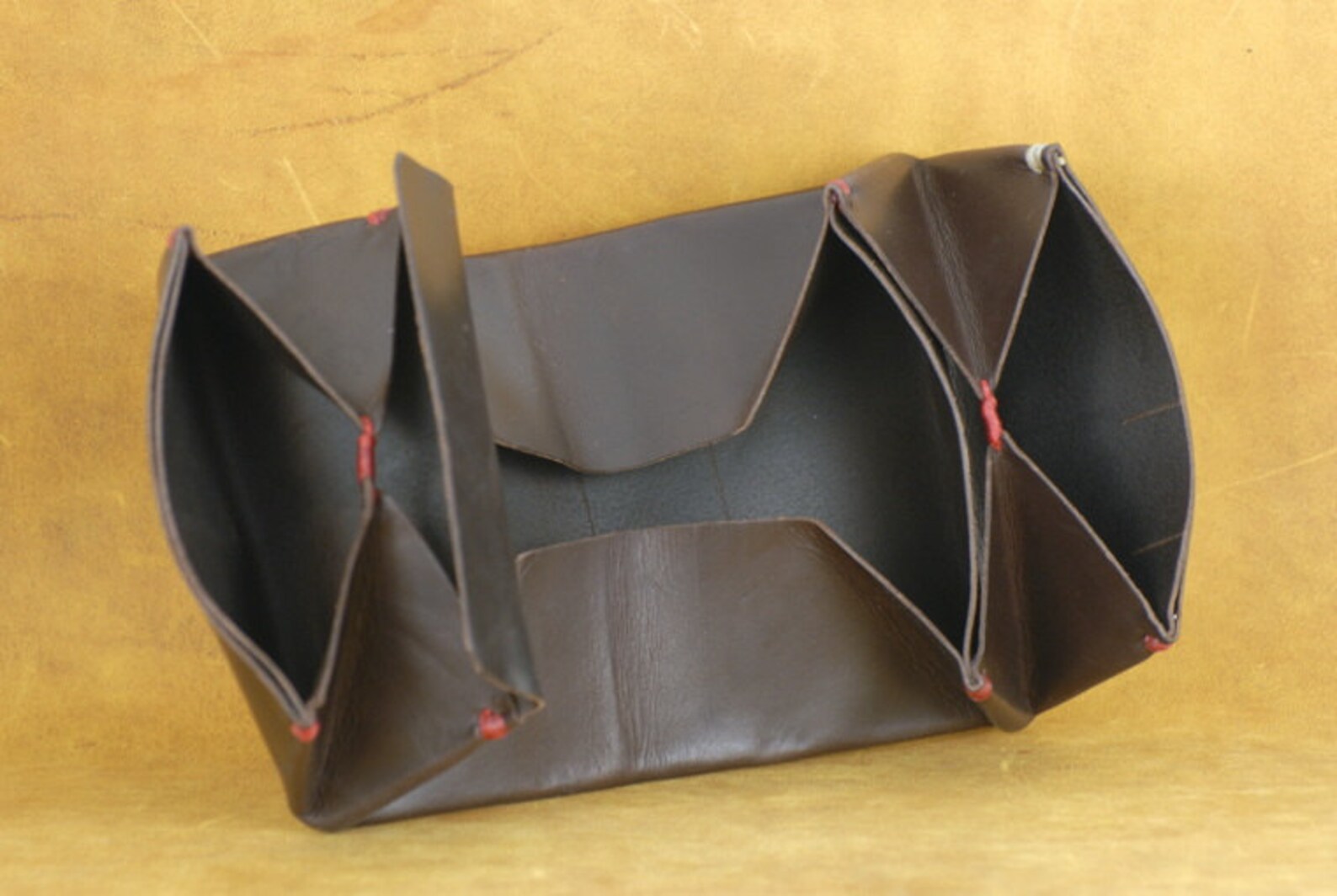 Cartera origami de cuero - Etsy España