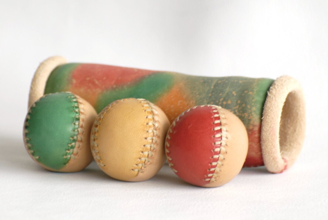 Set of 3 Leather Juggling Balls and Case, Gift for Jugglers, Learn to ...