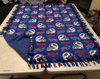 Buffalo Bills Hand Made Double Thick Fleece Tie / Throw Blanket - Etsy