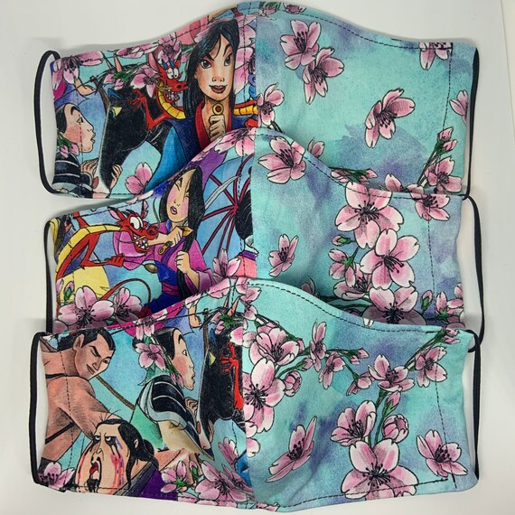 Mulan Inspired Custom Fabric Shield Adult Fabric Face Masks | Etsy