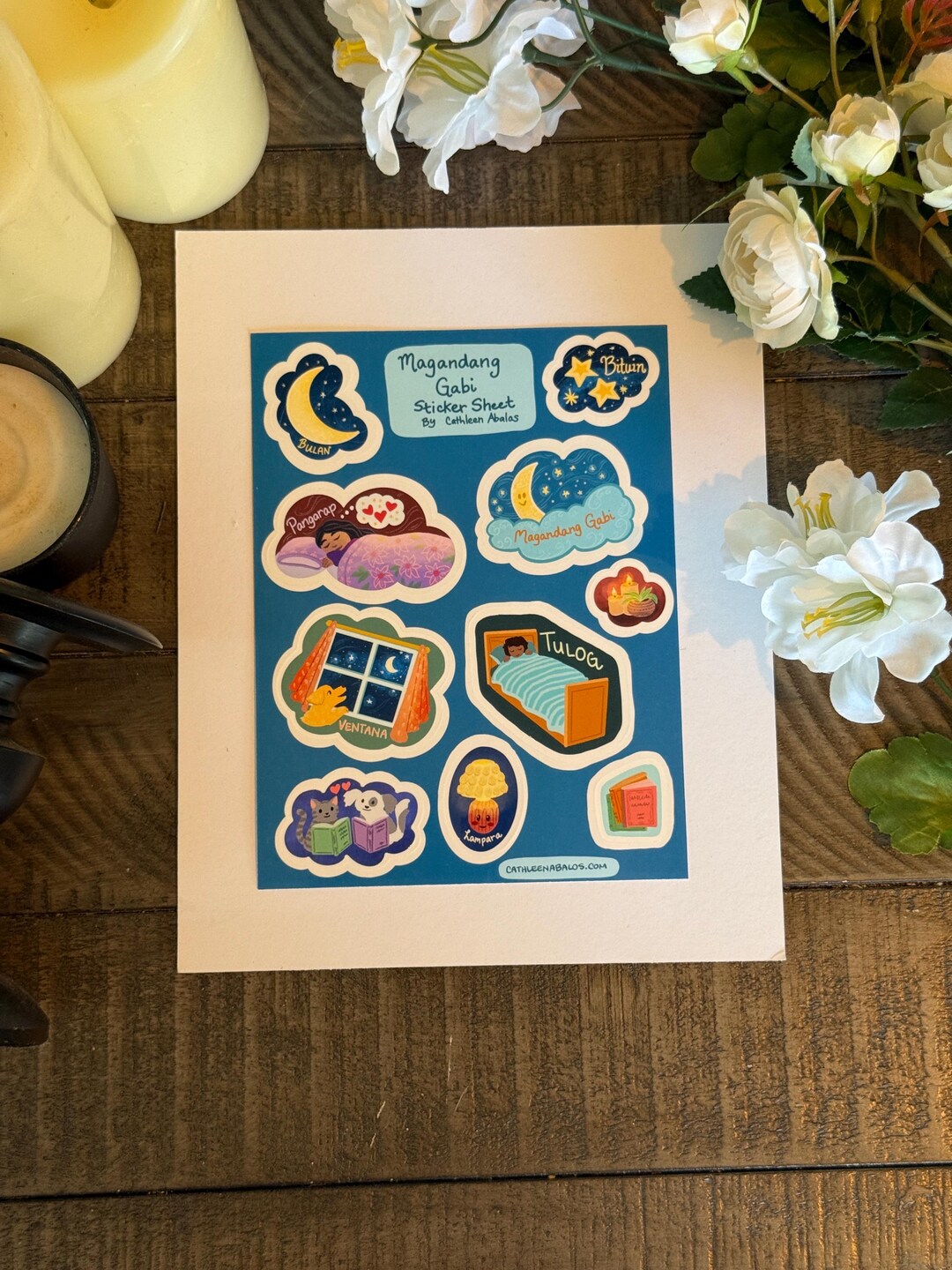 Filipino Good Night Sticker Sheet (magandang Gabi) - Etsy