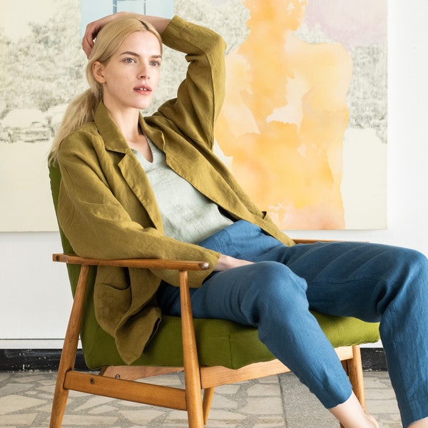 Linen Coat - Etsy