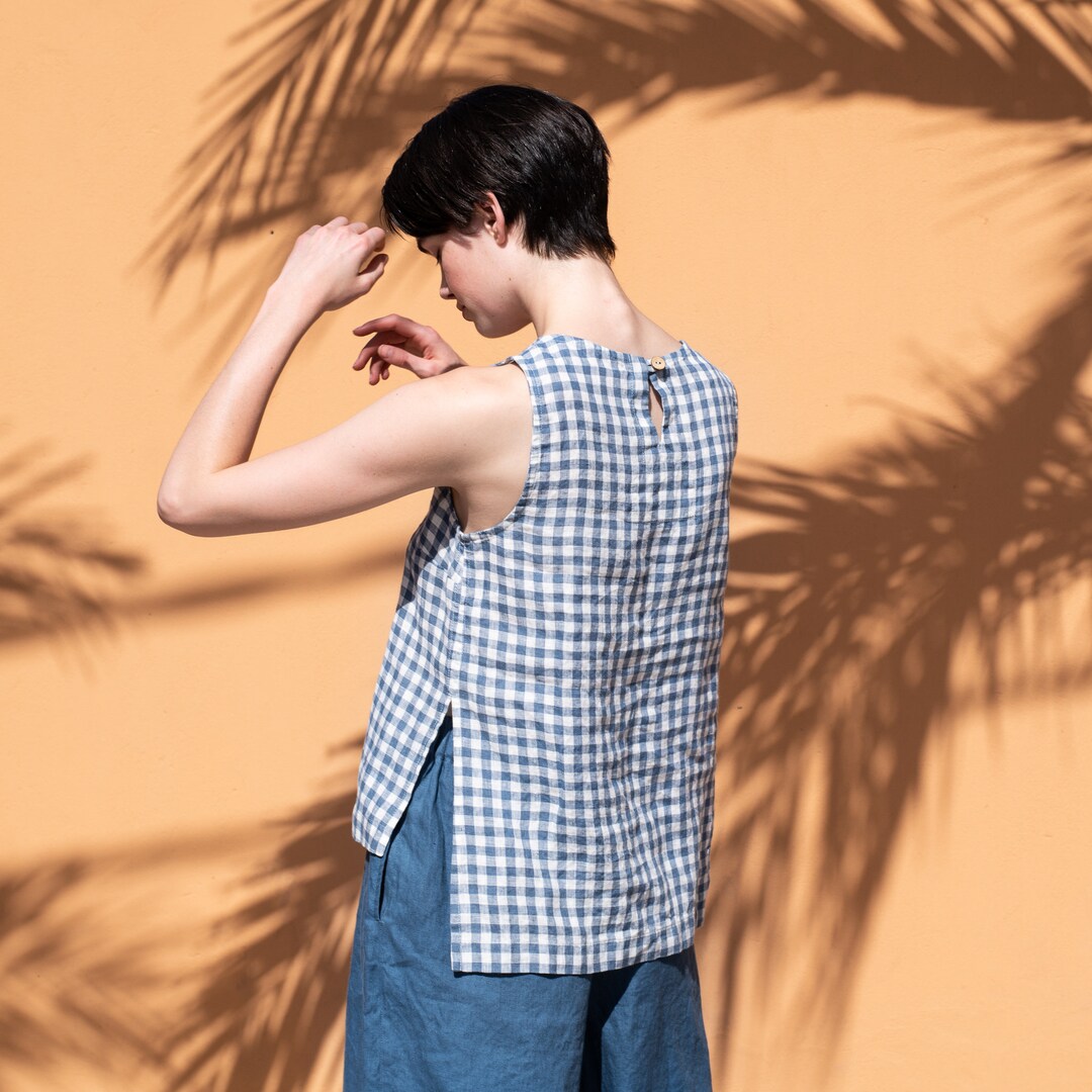 Linen Tank Top MALMO in Light Weight Linen - Etsy