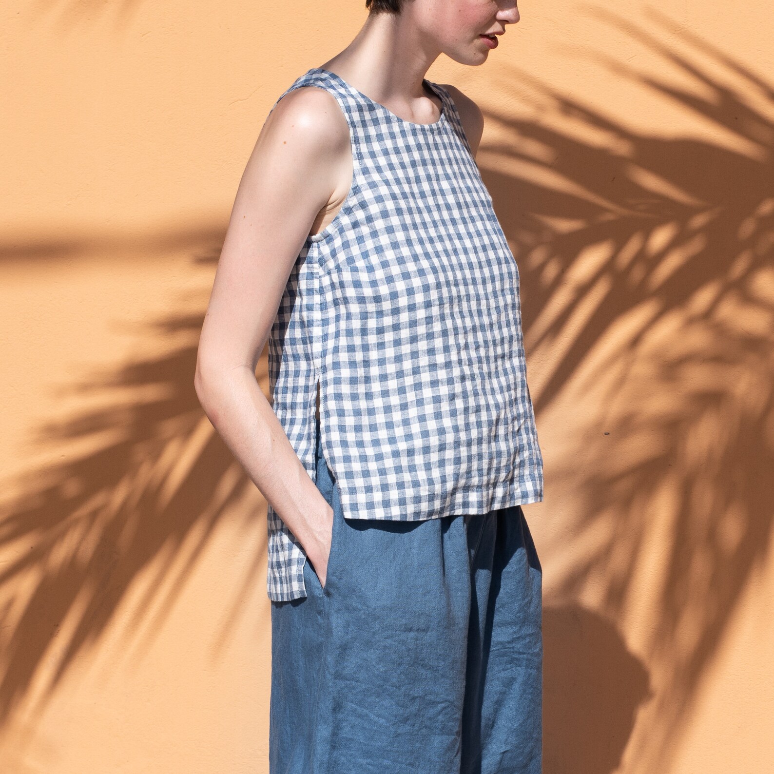 Linen Tank Top MALMO in Light Weight Linen - Etsy