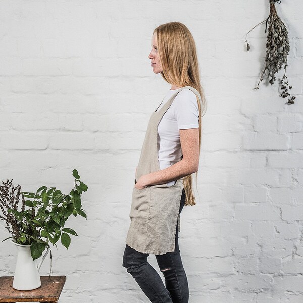 Natural Linen Apron - Etsy