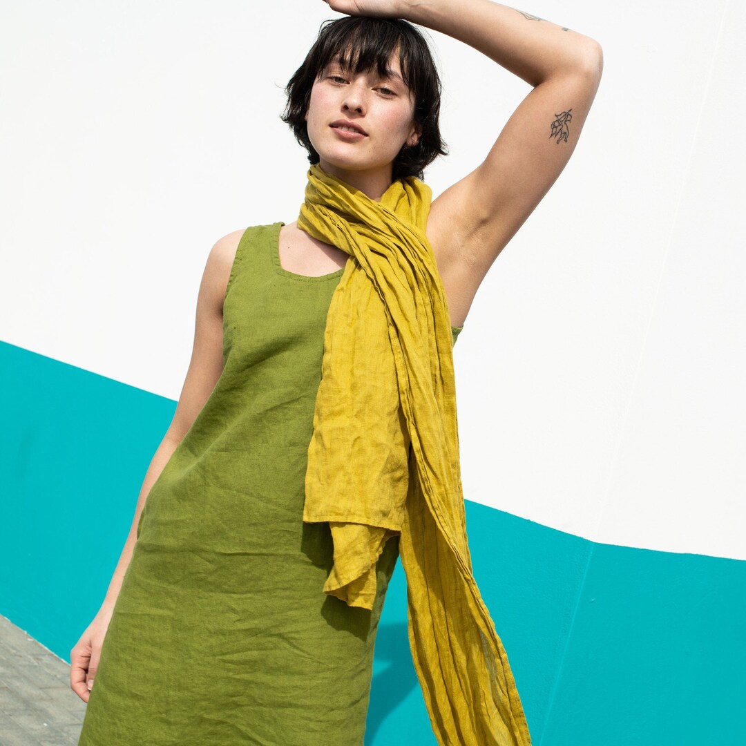 Linen Dress SICILY / Basic Linen Dress - Etsy