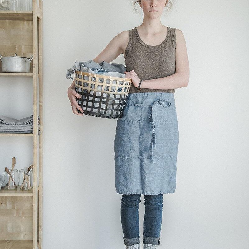 Natural Linen Apron - Etsy