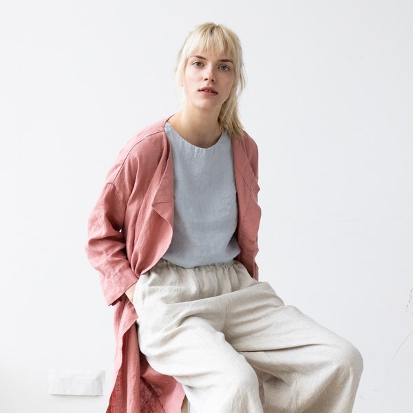 Linen Coat - Etsy