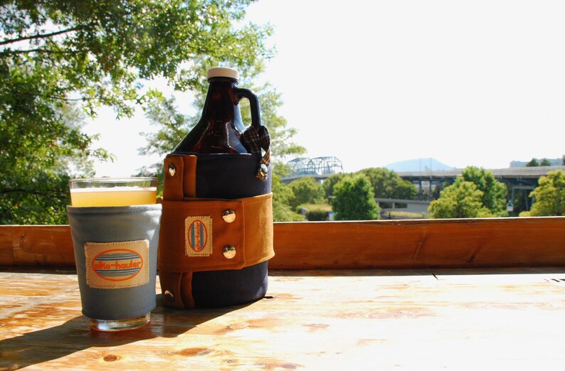 Custom Craft Beer Growler Carrier Bag 64oz With Short Handle, Choose ...