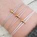 Gold Triangle Friendship Bracelet, Tiny Triangle Cord Bracelet, Simple ...