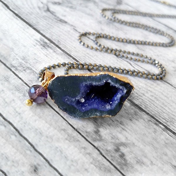 Geode Necklace - Etsy