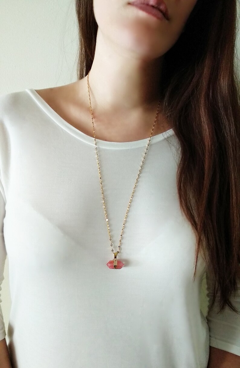 Bohemian Double Point Pendant Necklace Point Crystal - Etsy