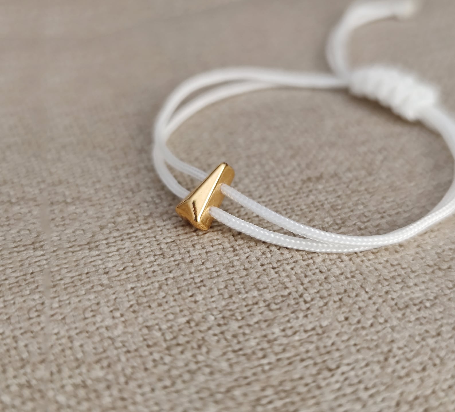 Gold Triangle Friendship Bracelet Tiny Triangle Cord - Etsy