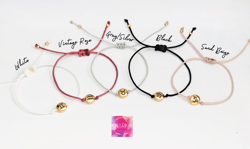 Zodiac Sign Bracelet, Zodiac Jewelry, Friendship Bracelet, Gold ...