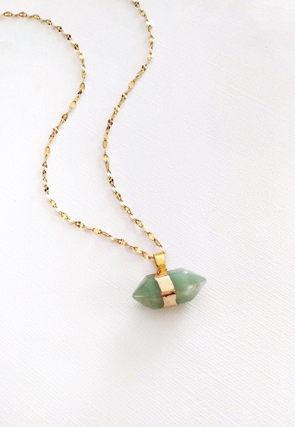 Bohemian Double Point Pendant Necklace Point Crystal - Etsy