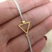 Gold Triangle Friendship Bracelet, Triangle Cord Bracelet, Simple ...