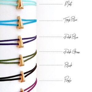 Gold Triangle Friendship Bracelet Tiny Triangle Cord | Etsy