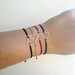 Gold Triangle Friendship Bracelet, Triangle Cord Bracelet, Simple ...