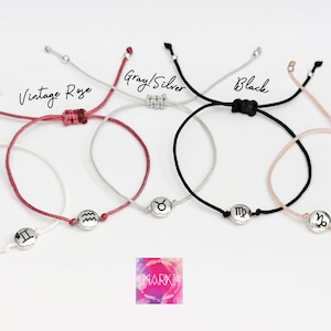 Zodiac Sign String Bracelet, Zodiac Jewelry, Friendship Bracelet ...