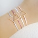 Gold Triangle Friendship Bracelet, Triangle Cord Bracelet, Simple ...