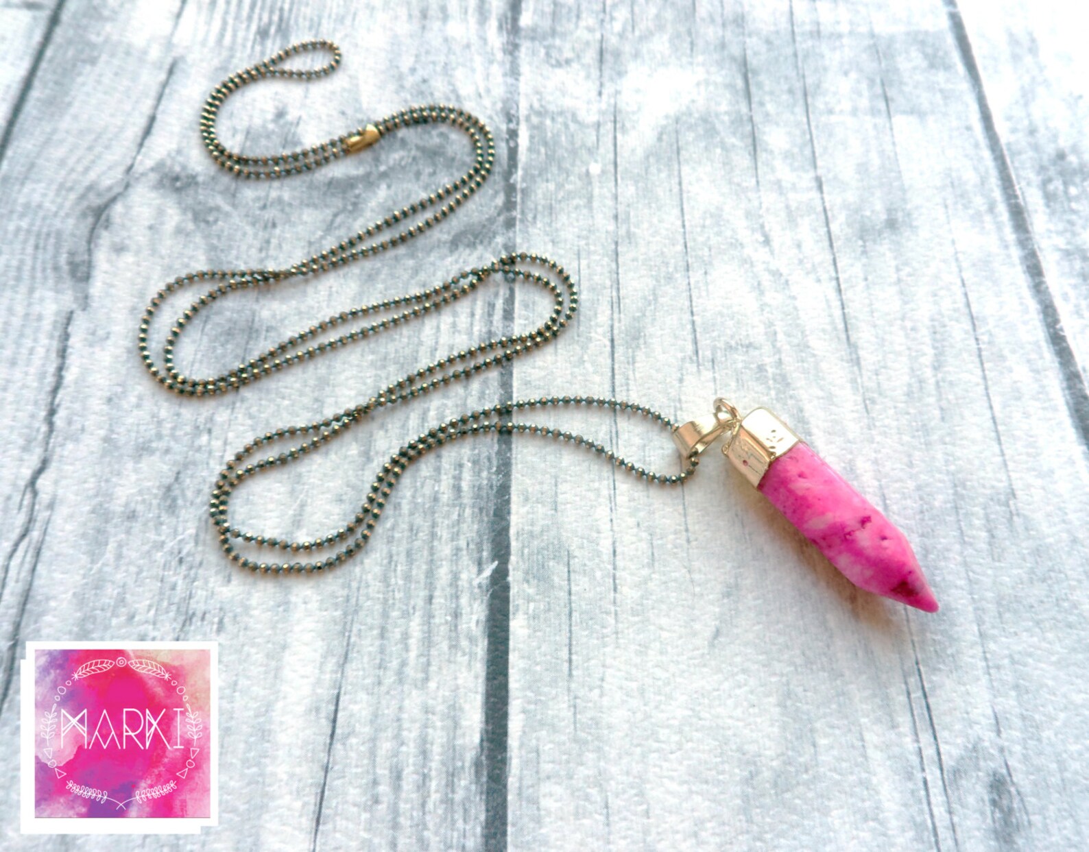 Bohemian Point Pendant Necklace Point Crystal Necklace - Etsy