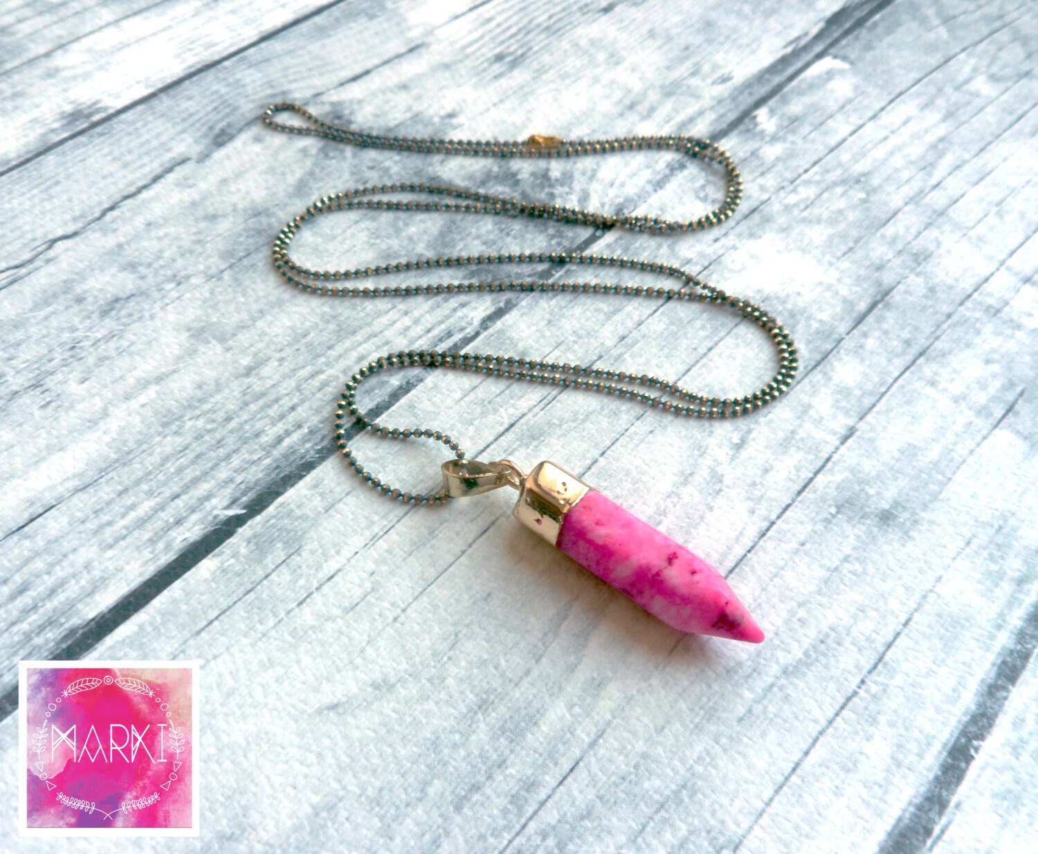 Bohemian Point Pendant Necklace Point Crystal Necklace - Etsy