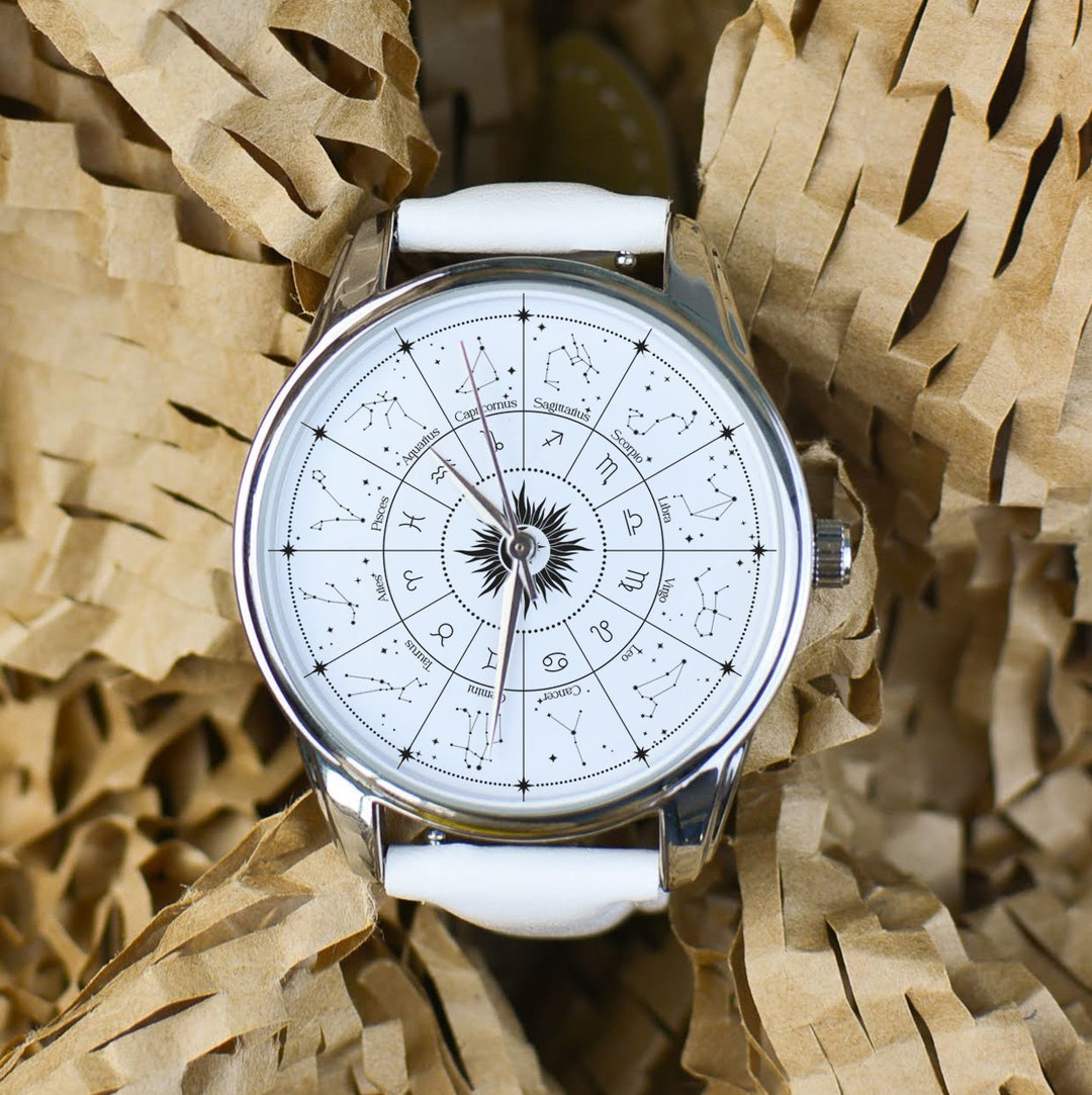 Wheel of Zodiac Watch - Wrist Women's Watches With Zodiac Symbols and ...