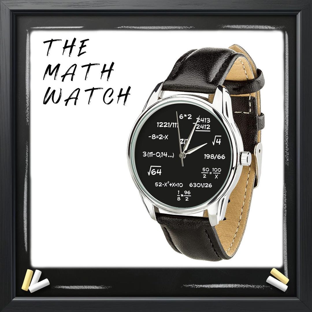 Wrist Mathematics Watch With Mathematical Formulas, Math Best Gift for ...