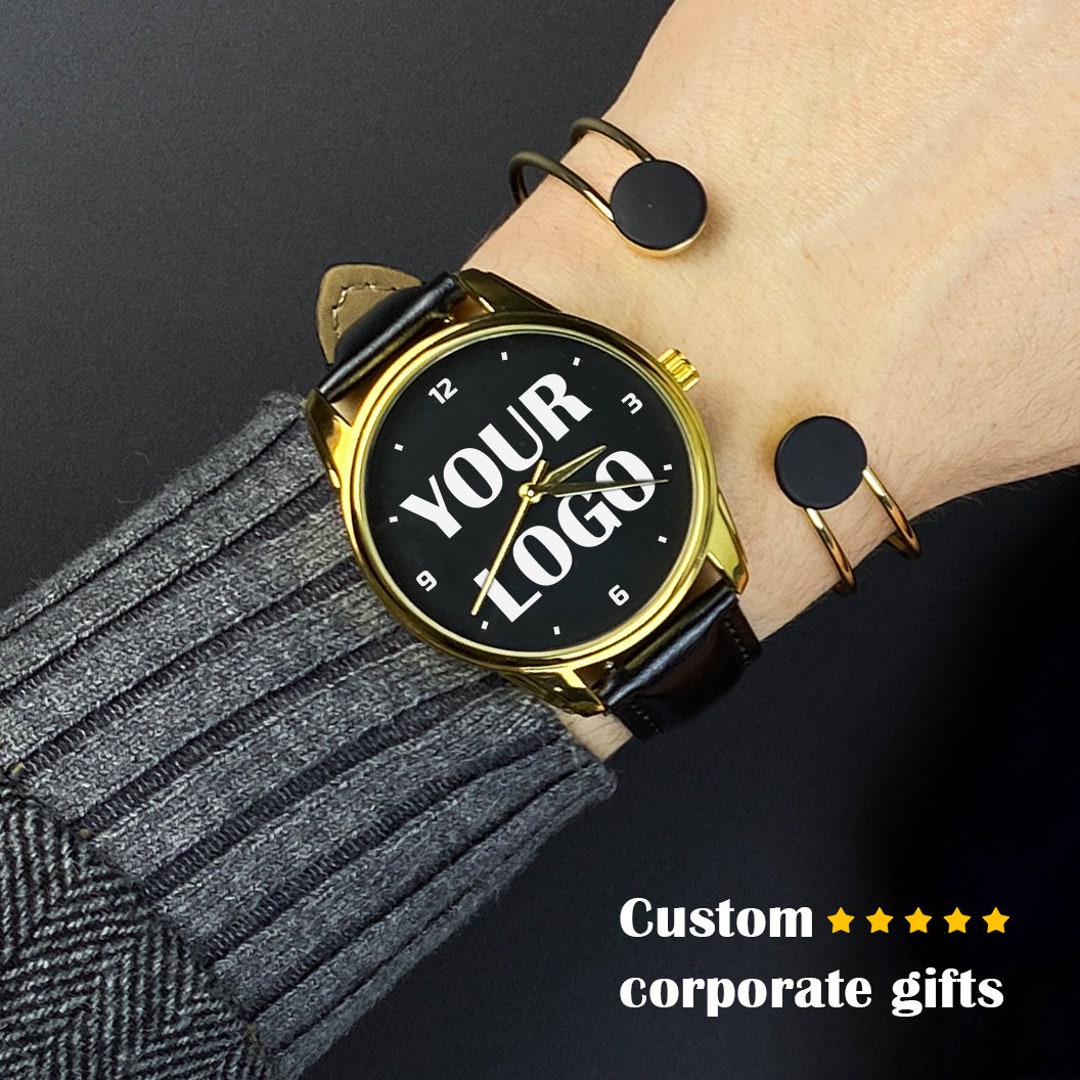Customizable Corporate Gift Watch Logo Print Souvenirs Promotional ...