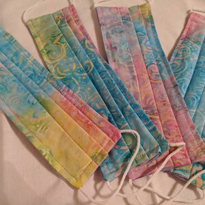 Face Masks Bright Swirl Tyed Dyed - Etsy