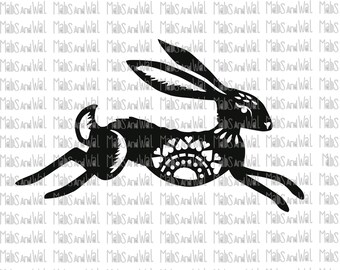 Rabbit dxf | Etsy