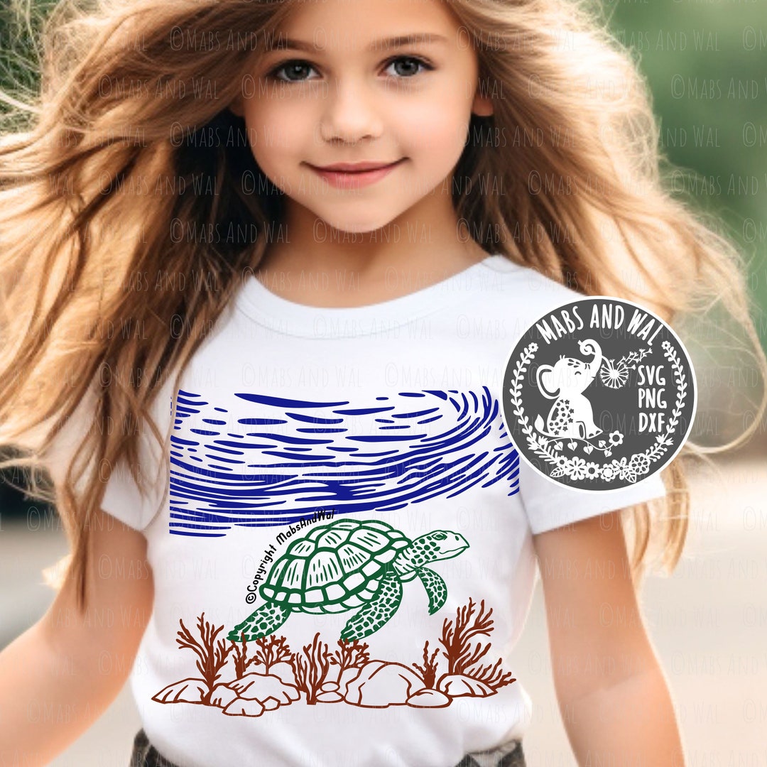 Turtle Swimming SVG PNG DXF Digital Cutting File/beach Life Svg/turtle ...