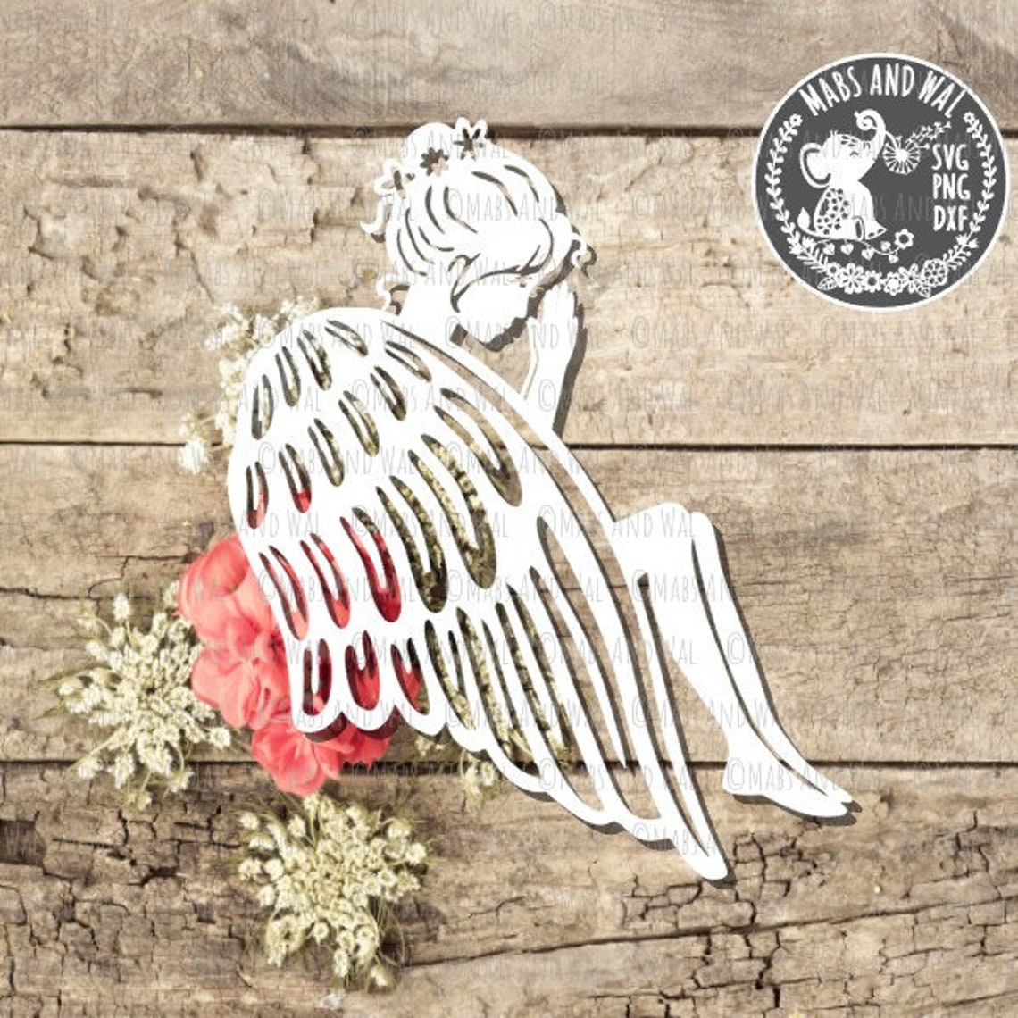Angel praying SVG PNG DXF digital cutting file/guardian angel | Etsy