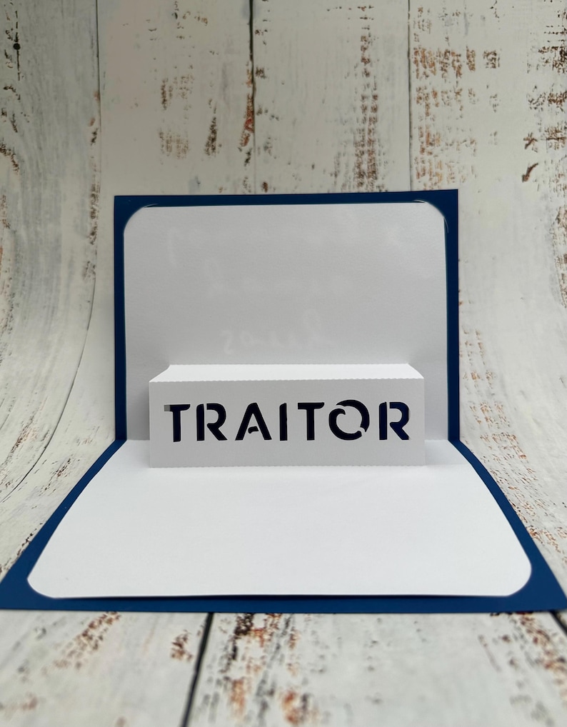 Leaving Traitor Pop-up Card SVG PNG DXF Digital Cutting File/funny ...