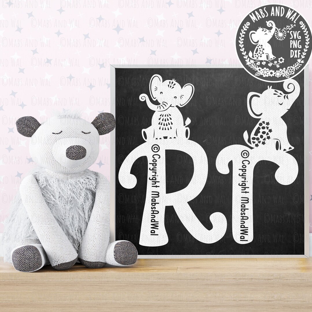 Elephant Alphabet Letter R SVG PNG DXF Digital Cutting - Etsy