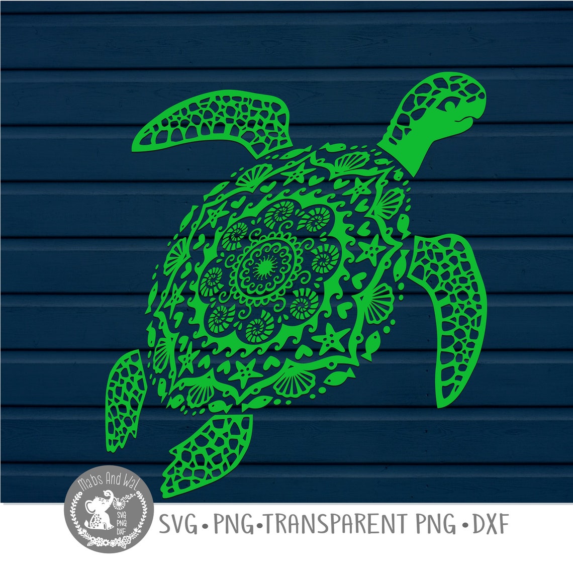 Turtle Mandala SVG PNG DXF digital cutting file/mandala | Etsy