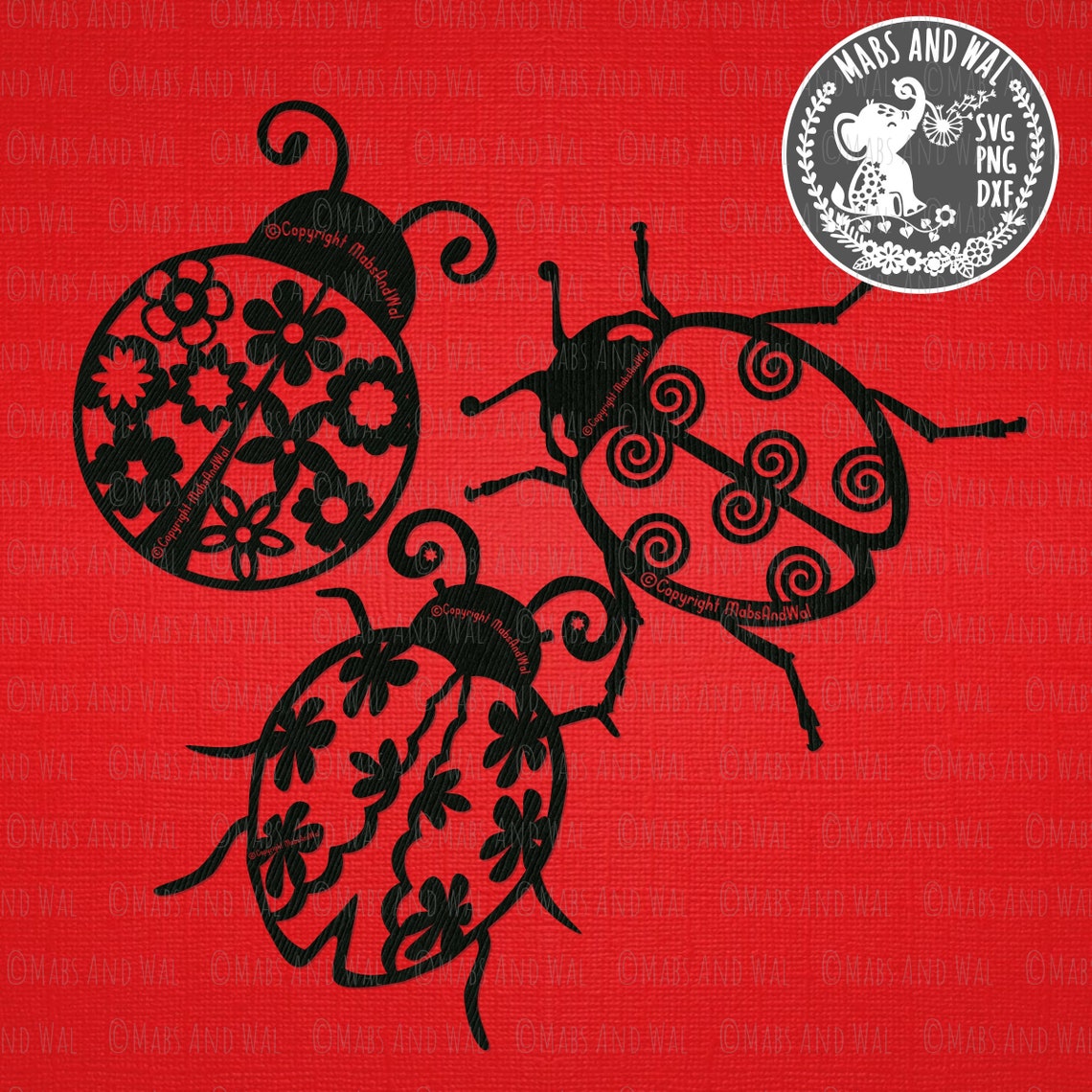 Ladybugs Ladybirds SVG PNG DXF Digital Cutting File/ladybug - Etsy