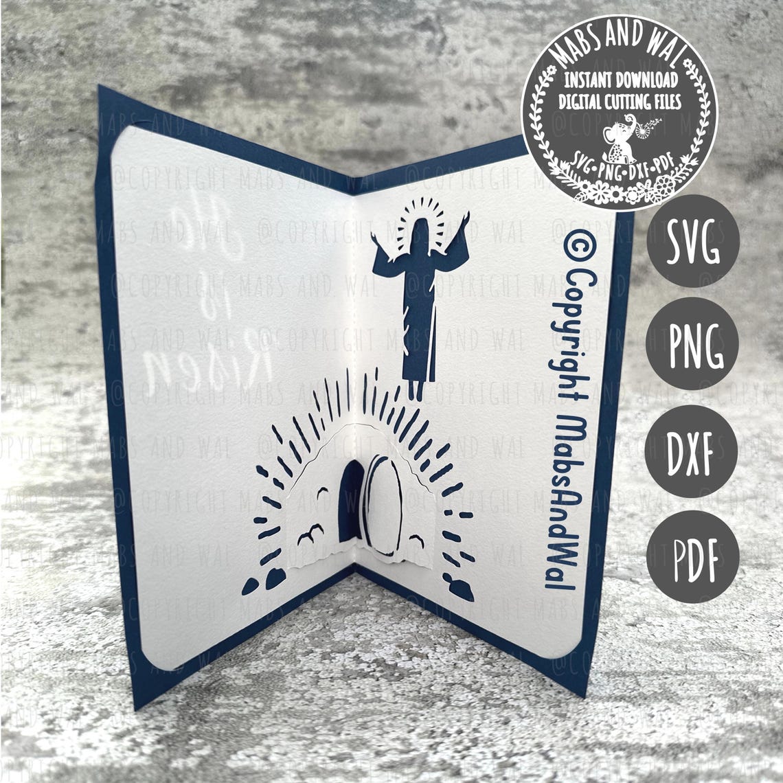 Jesus Resurrection Pop-up Easter Card SVG PNG DXF Pdf Digital Cutting ...