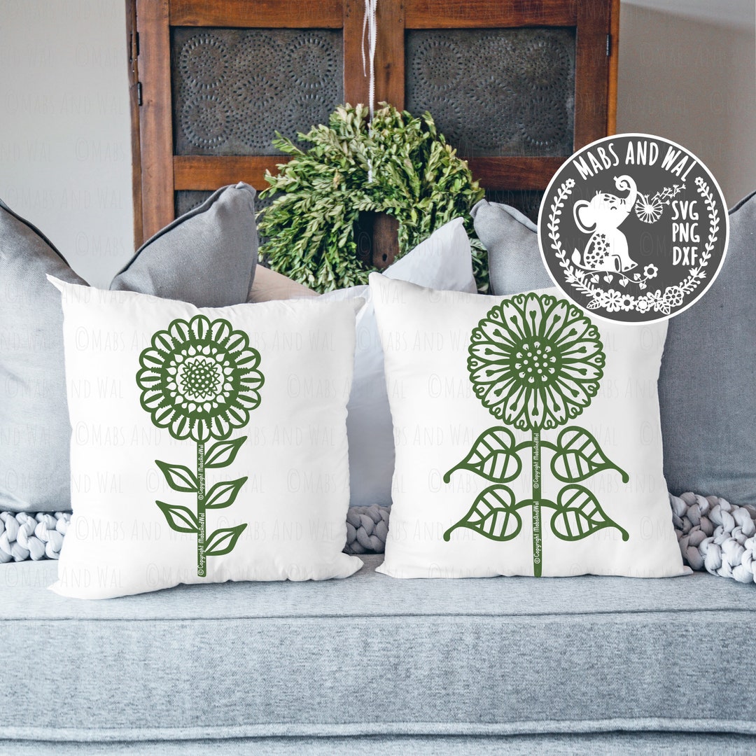 Flowers Folk Style SVG PNG DXF Digital Cutting File/folk Syle Svg/folk ...