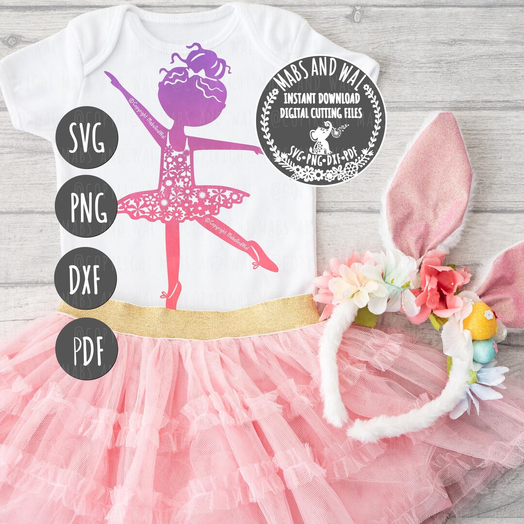 Ballerina SVG PNG DXF Pdf Digital Cutting File/dancer Svg/ballet Svg ...