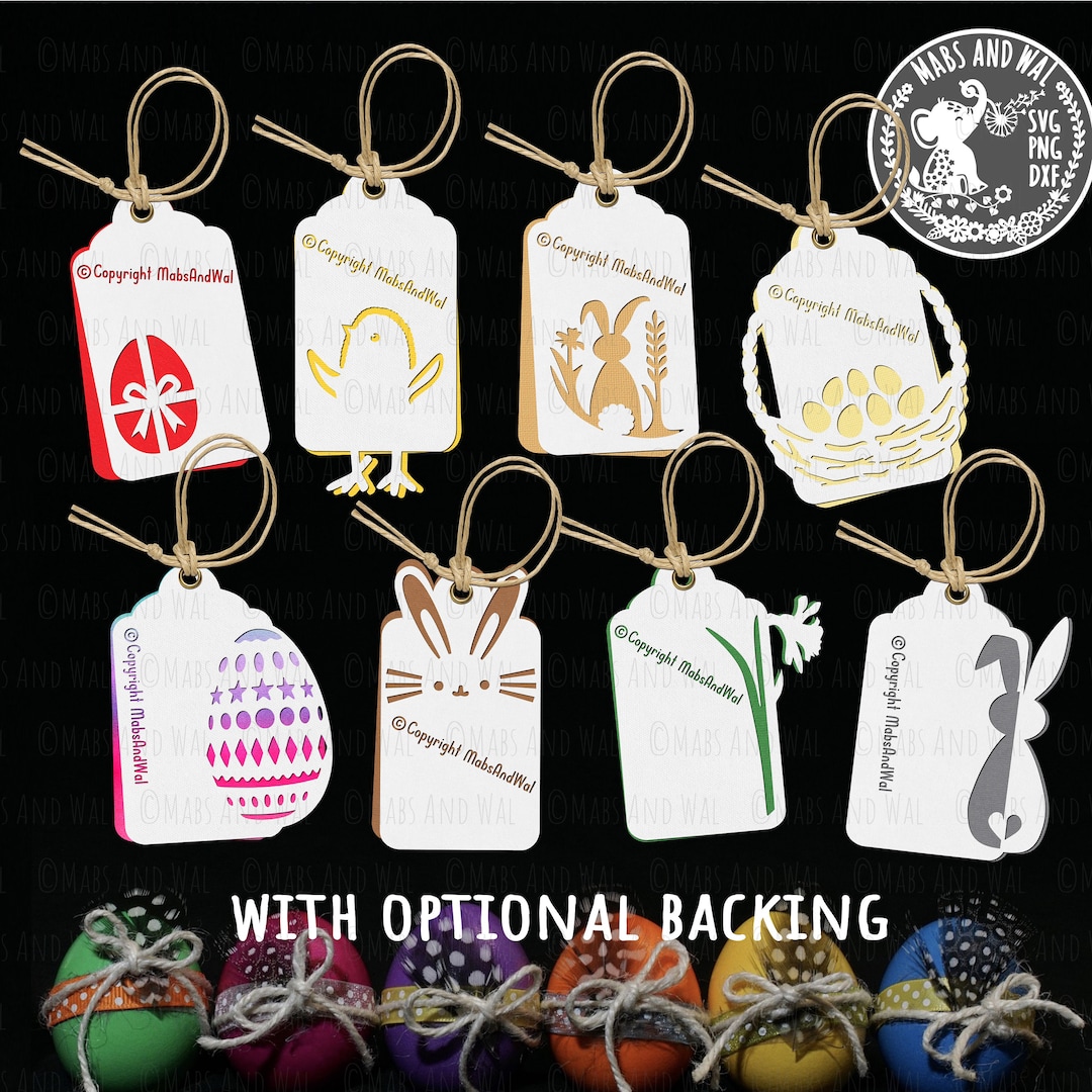 Easter Gift Tags SVG PNG DXF Digital Cutting File/easter Svg/easter ...