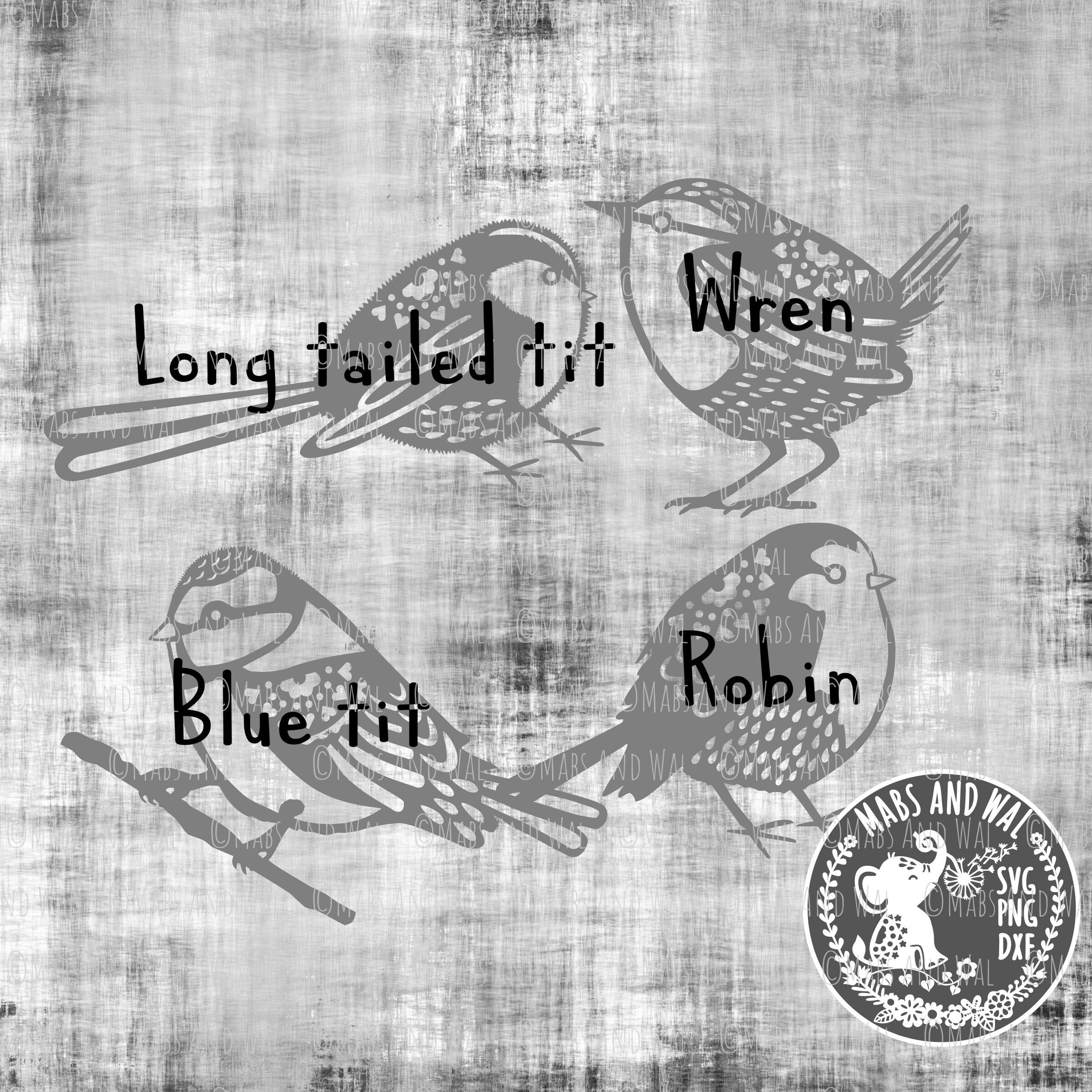 Birds SVG PNG DXF Digital Cutting File/robin Svg/wren Svg/long - Etsy UK